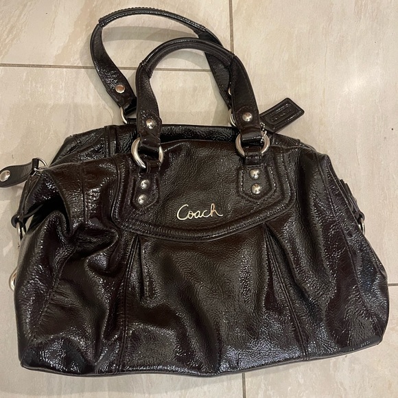 Coach | Bags | Coach Ashley Mahogany Leather Bag Vintage Small Shoulder ...